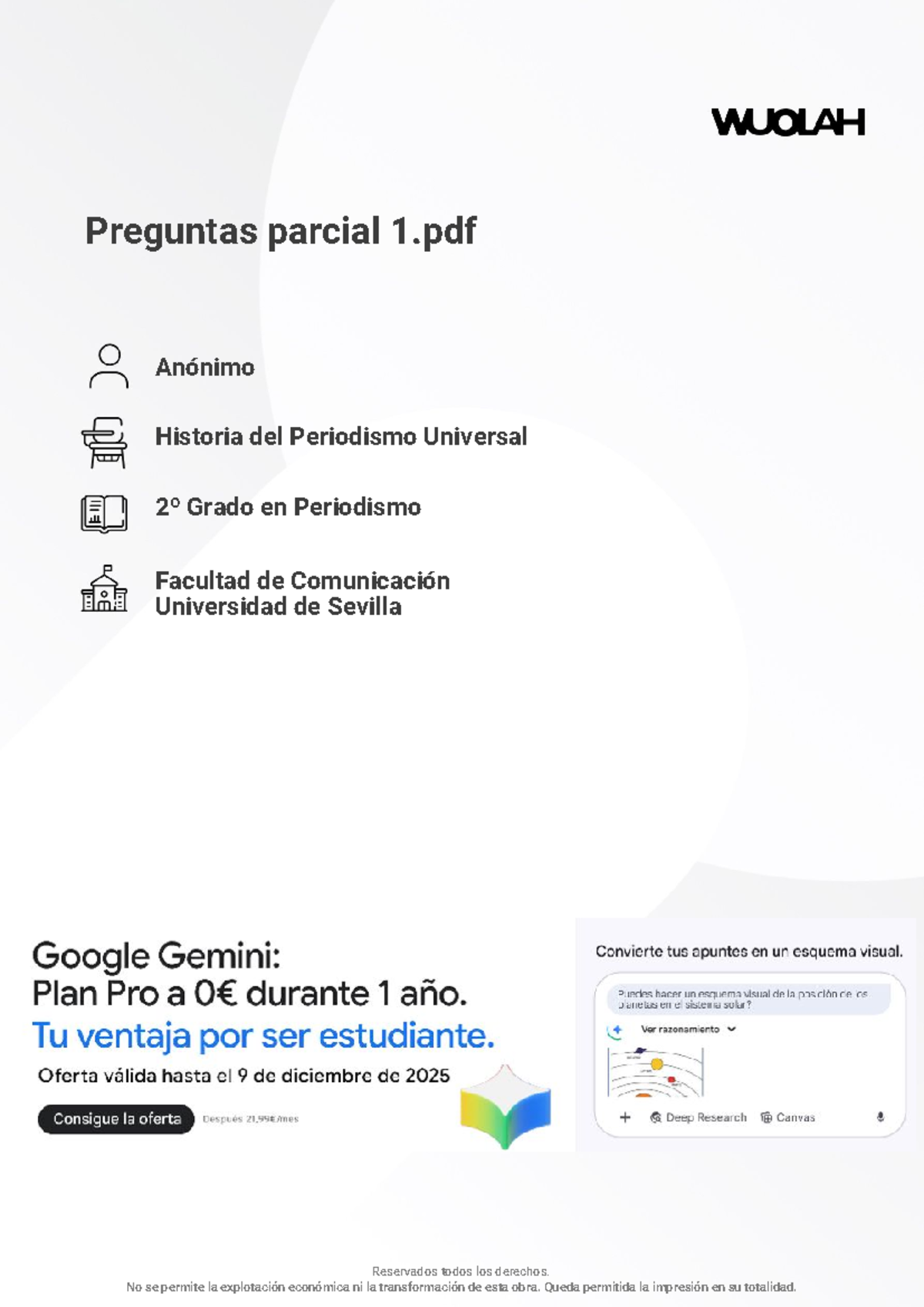 Preguntas Parcial 1 - Historia del Periodismo Universal 2º Grado - Studocu
