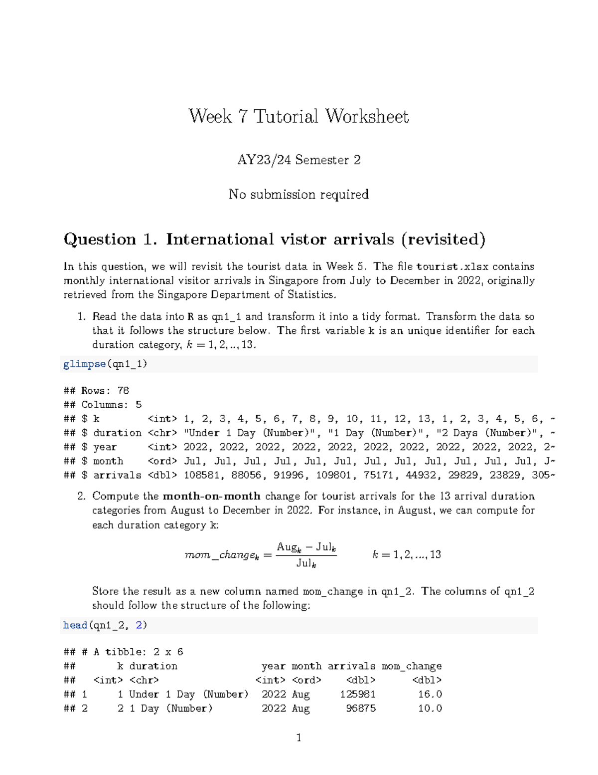 Week 7 Tutorial Worksheet - AY23/24 Sem 2 Analysis & Questions - Studocu
