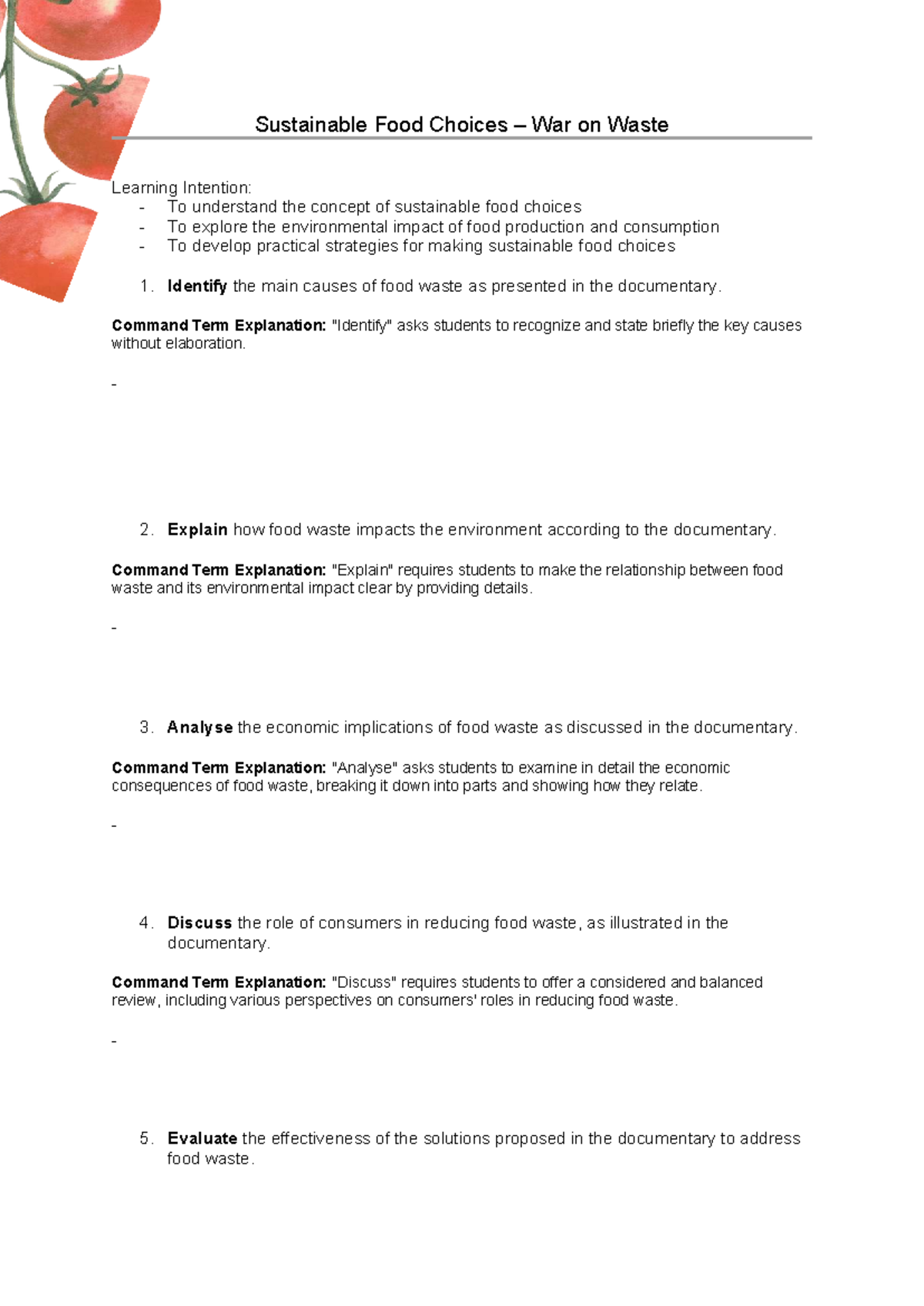 Sustainable Food Choices: Understanding Food Waste Impact and Solutions ...
