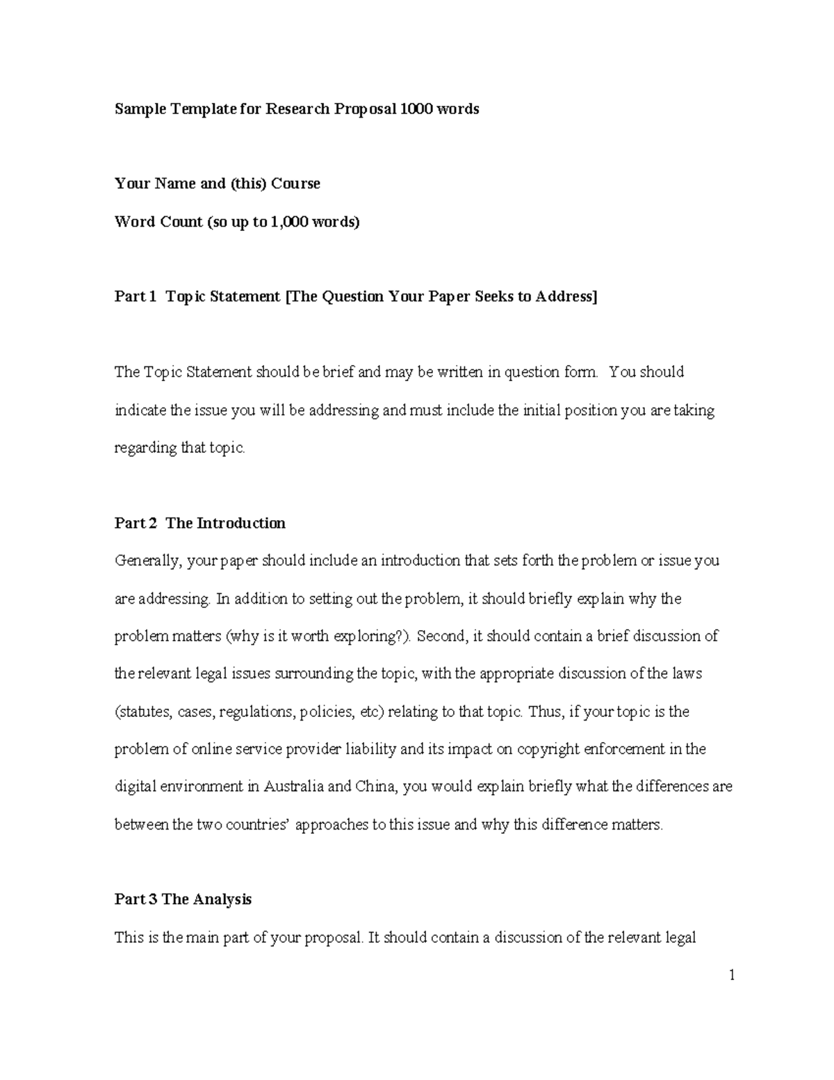 Research Proposal Template for Course [Your Course Code] - Studocu