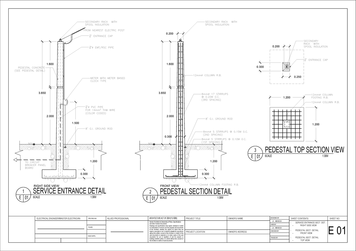 Sir fritz- Pedestal 4 - STRUCTURAL DETAILS - 1. 3. 0. 0. 0. 0. 1. 1 1 ...