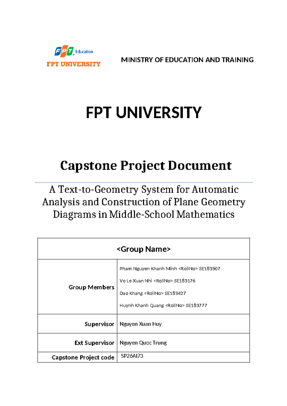 Capstone Project SP26AI73: Automatic Plane Geometry Diagram Analysis ...