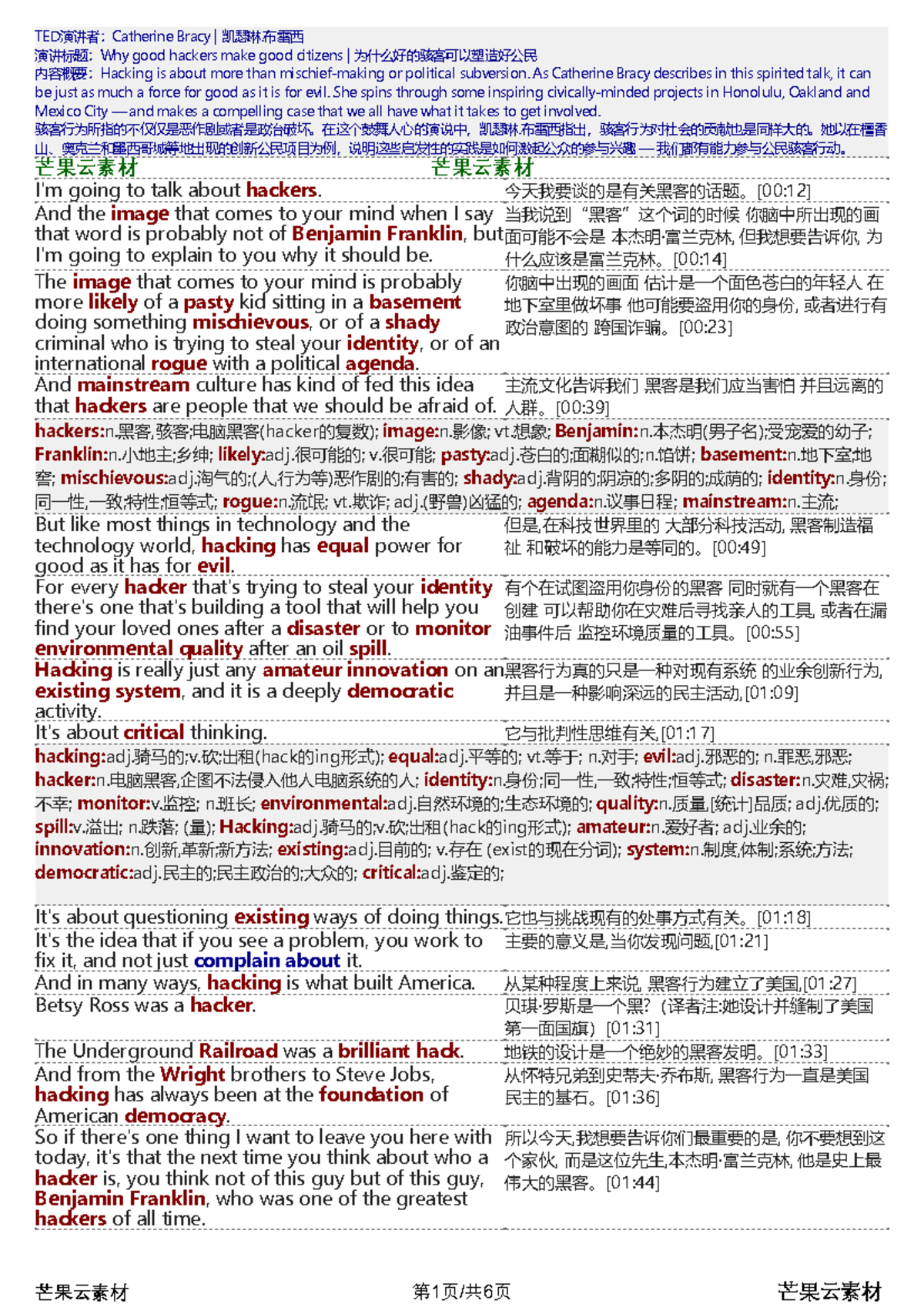 Catherine Bracy 2013: Why Good Hackers Shape Good Citizens - Studocu