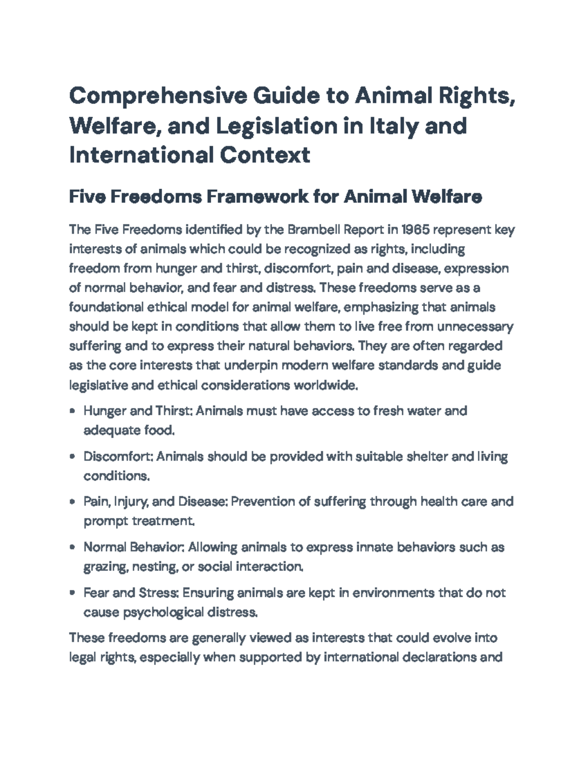 Comprehensive Guide to Animal Rights & Welfare in Italy (d.lgs. 36/2021 ...