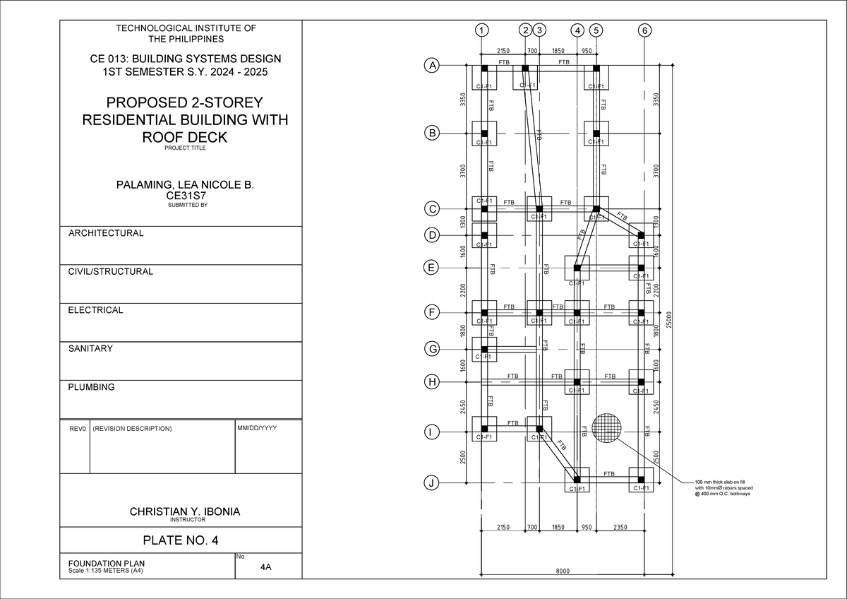 CE 013: Structural Plans for Proposed Residential Building 2024-2025 ...