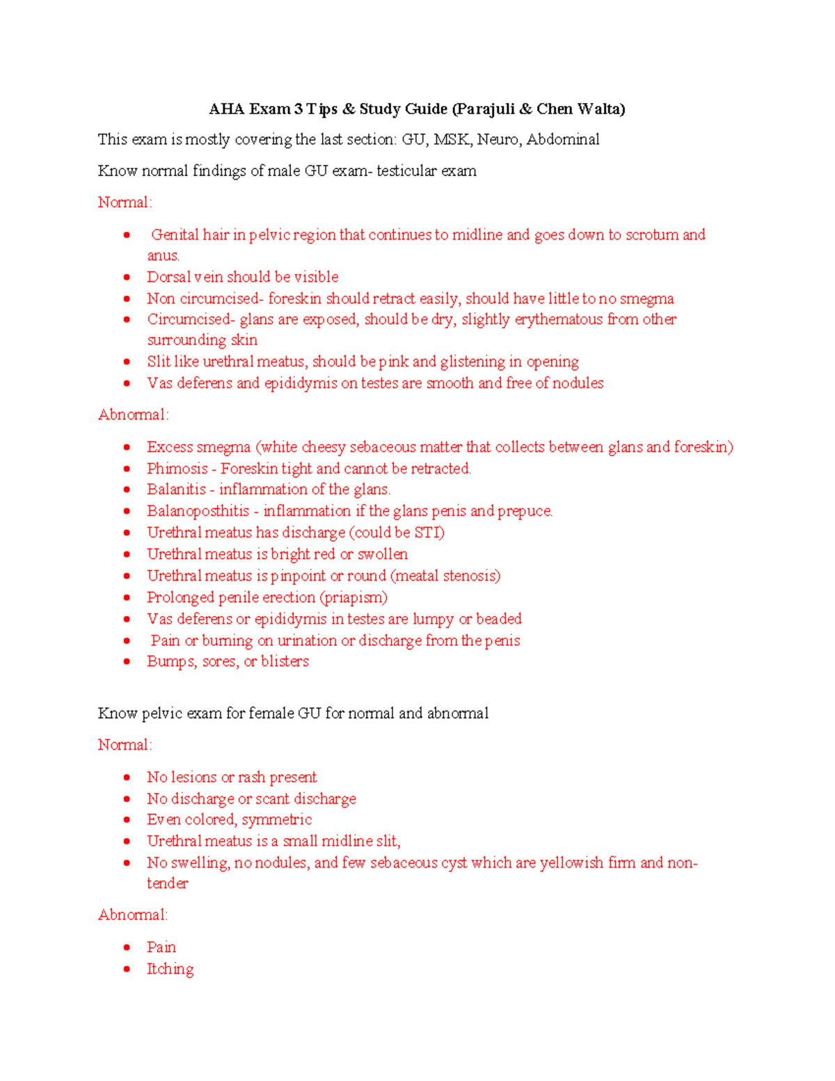 AHA Exam 3 Tips ^0 Study Guide - AHA Exam 3 Tips & Study Guide ...