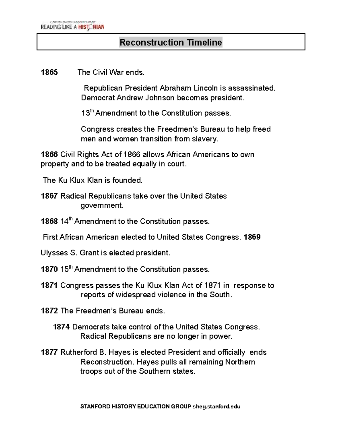 [Template] Reconstruction SAC Student Materials - Reconstruction ...