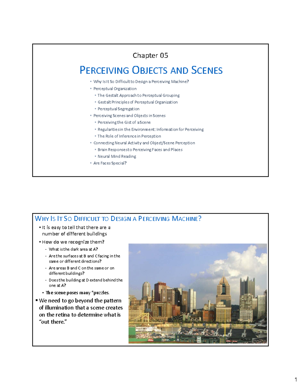 Key Principles of Object and Scene Perception (Chapter 05) - Studocu
