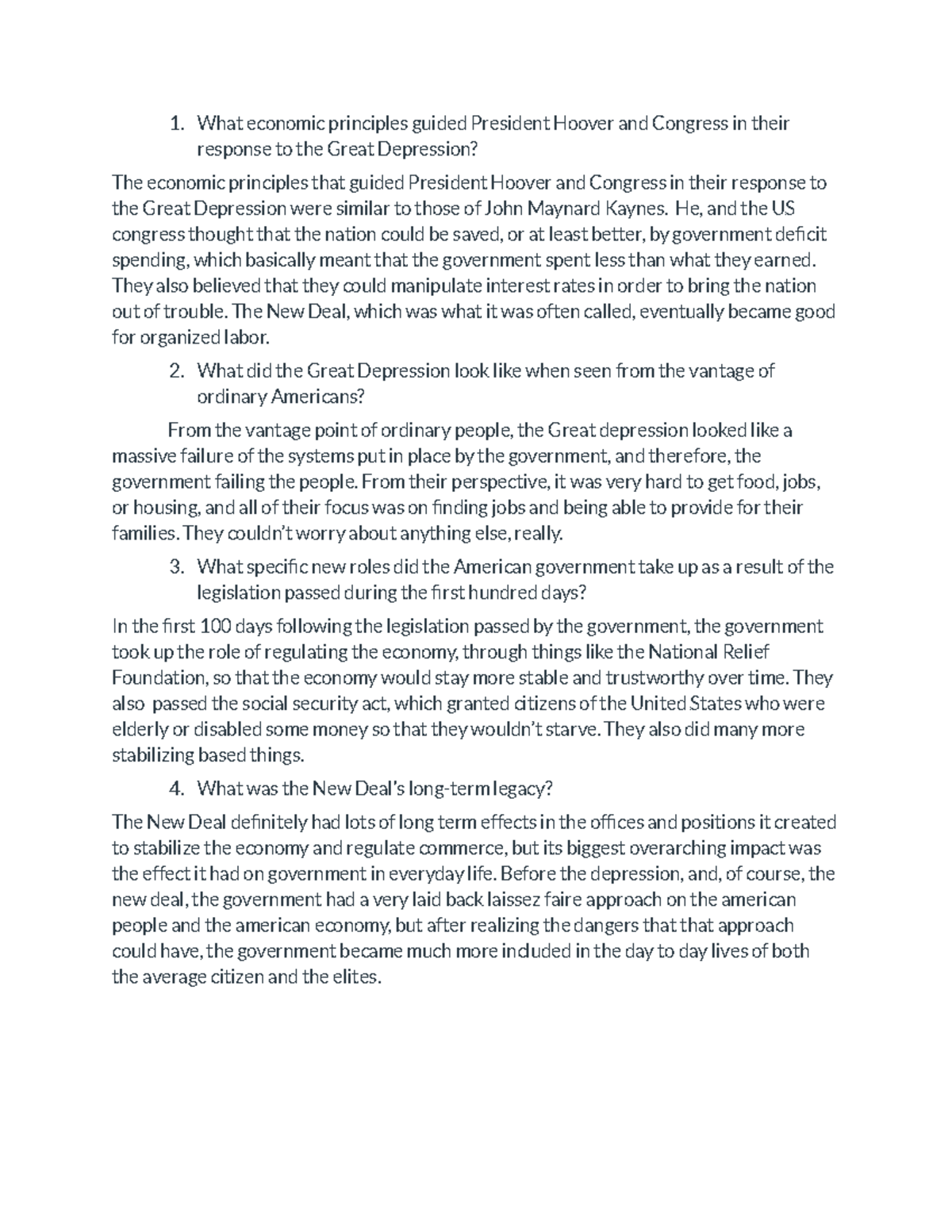 APUSH Chapter 23: Economic Principles of Hoover & the Great Depression ...
