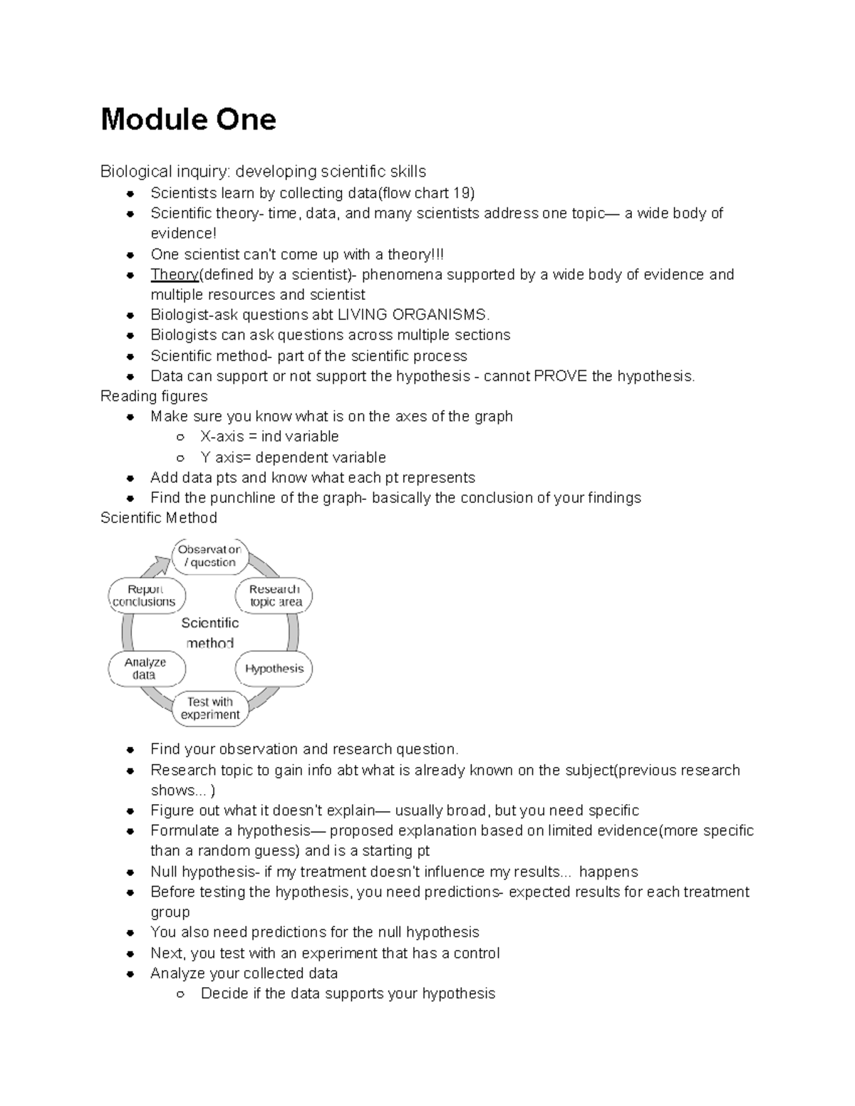 Bio150lecture These Are The Module One And Two Notes For The Bio 150 Lecture Material