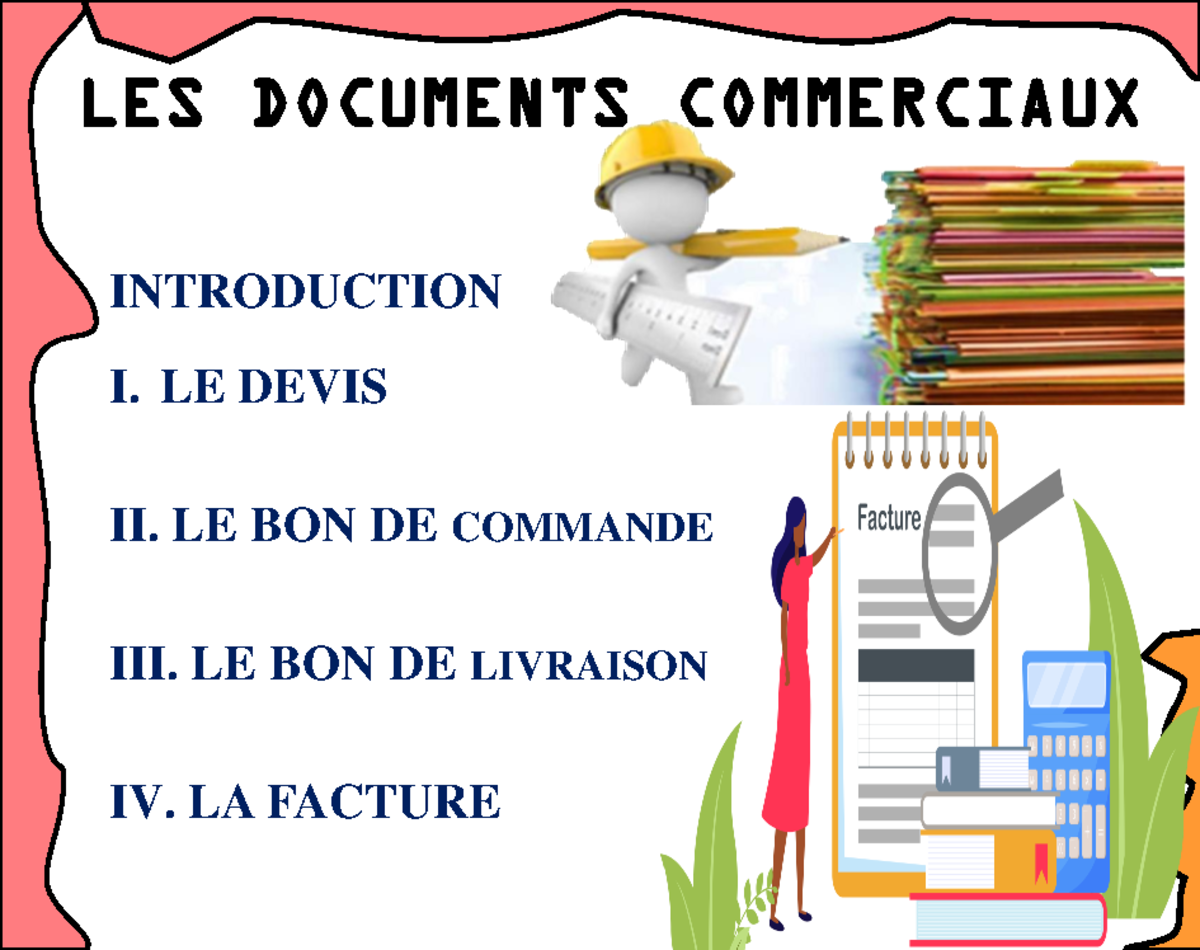 Documents Commerciaux : Devis, Commande, Livraison et Facture - Studocu