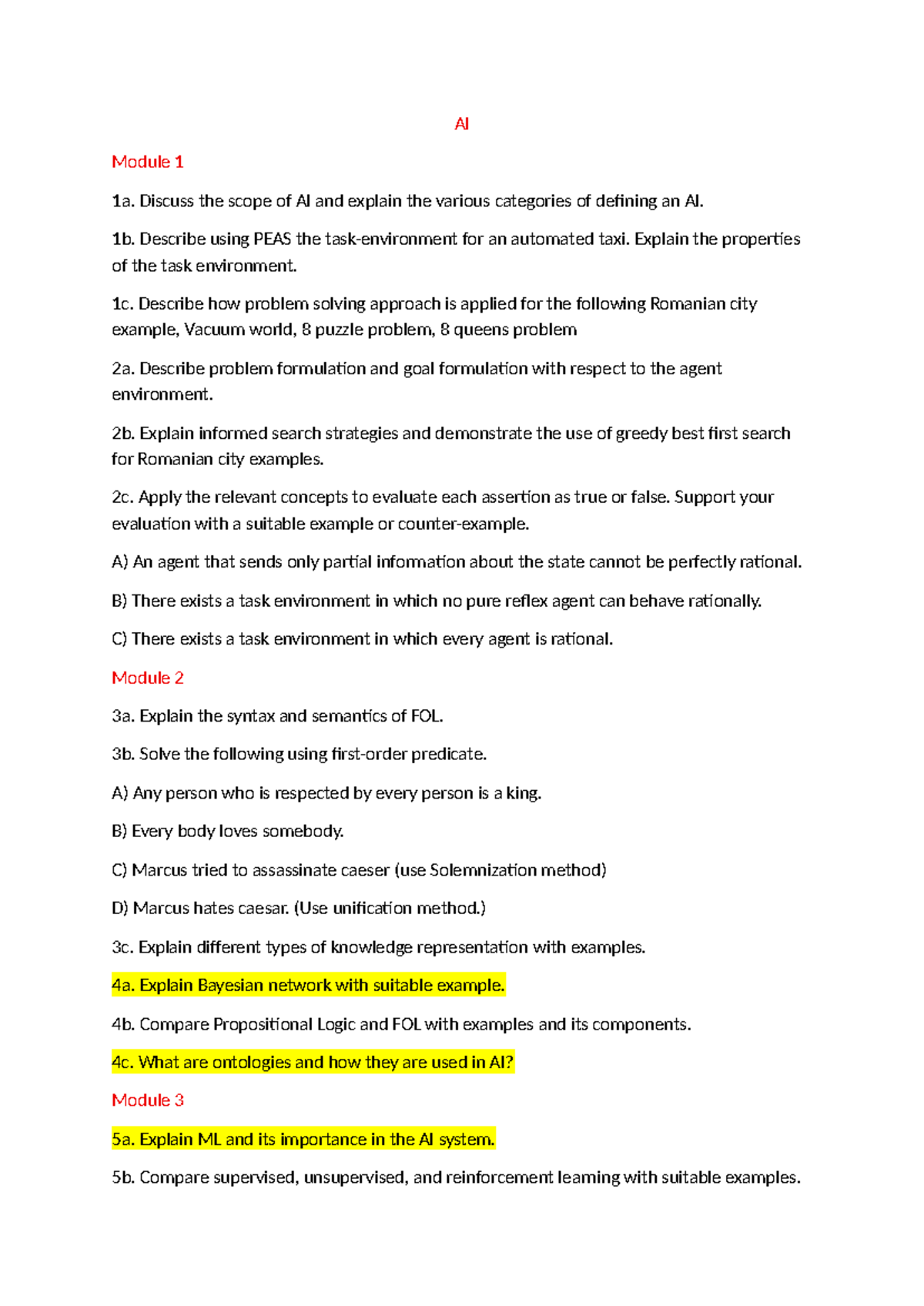 AI and Data Science Modules 1-3: Concepts, Techniques, and Applications ...