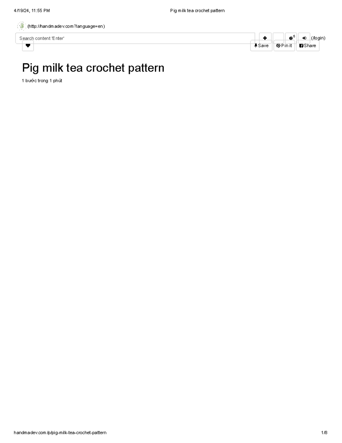 Pig Milk Tea Crochet Pattern Guide: Creative Ideas & Tips - Studocu