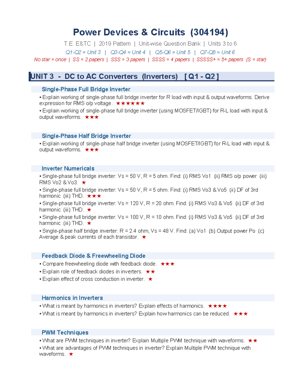 PDC (304194) T.E. 2019 Pattern Question Bank: Units 3 to 6 - Studocu