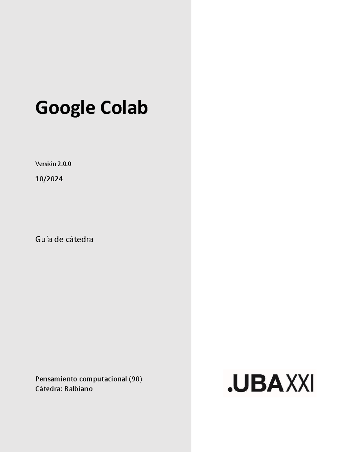 Guía de Google Colab v2 - Pensamiento Computacional (90) - Studocu