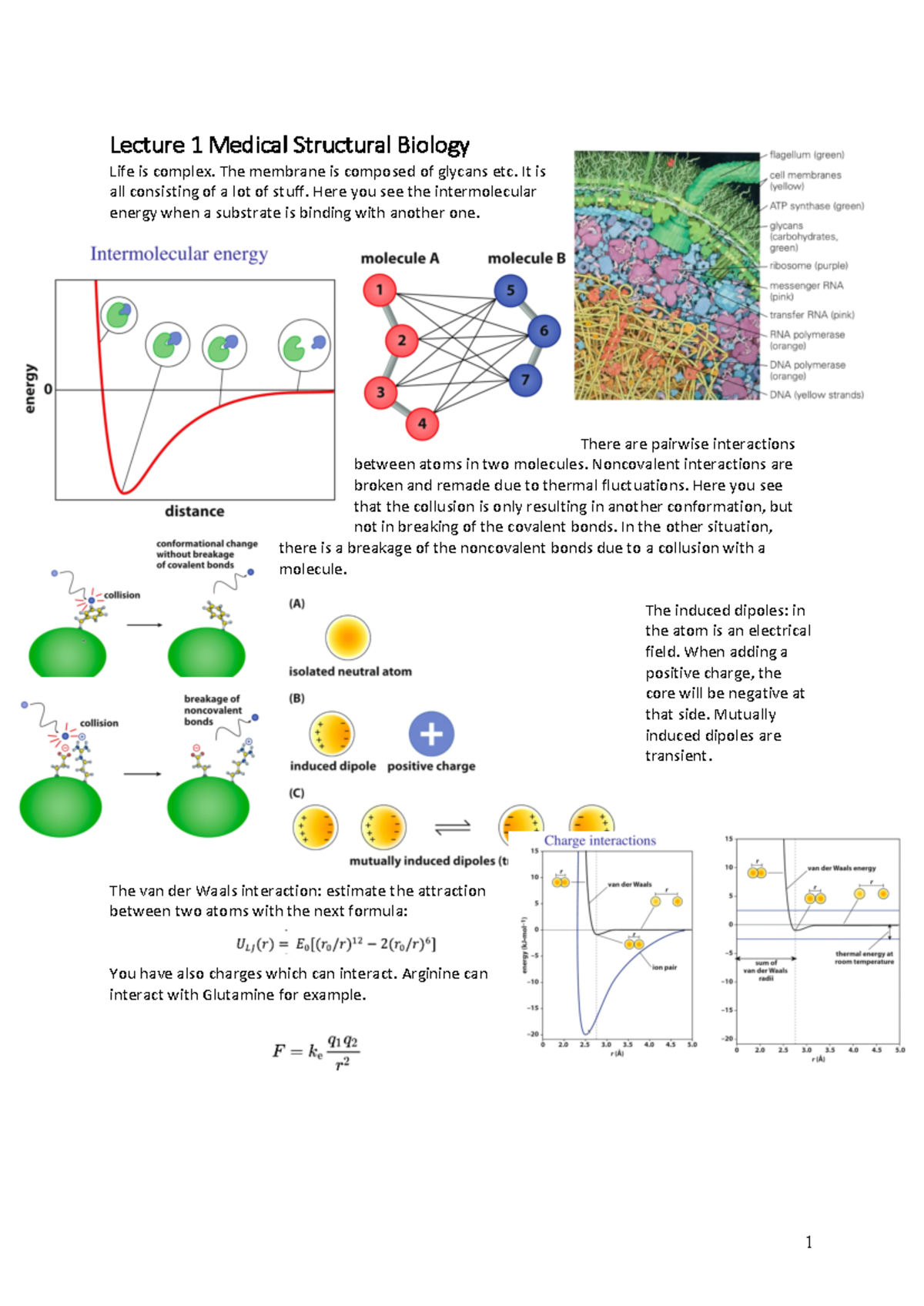 Lecture Notes on Medical Structural Biology (MSB 101) - Studeersnel