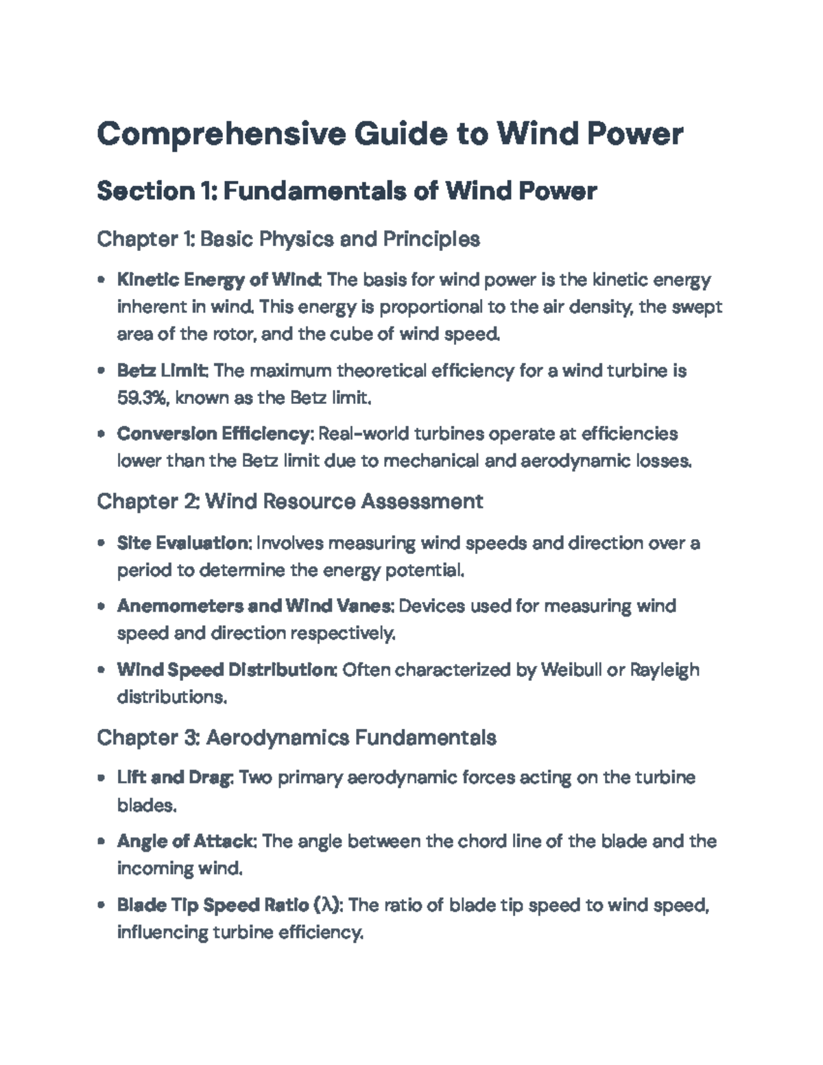 Comprehensive Guide to Wind Power Tech & Applications (ENG101) - Studocu