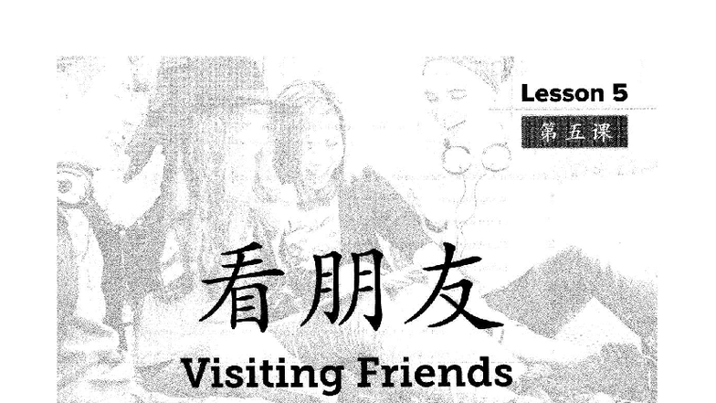 Workbook Lesson 5 - Visiting Friends Practice (FL AA tx) - Studocu