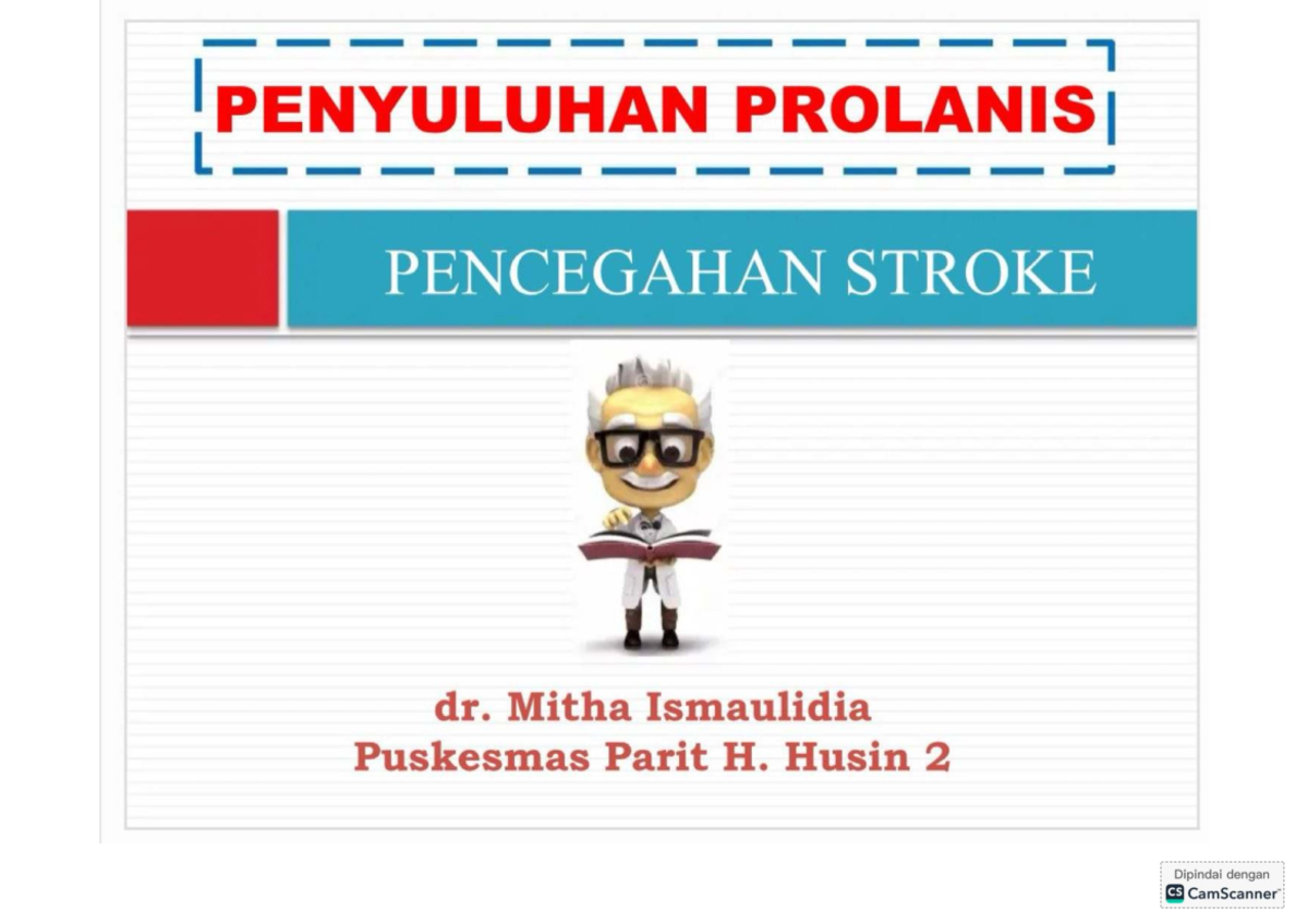 PENYULUHAN STROKE: Pencegahan dan Pemulihan - Prolanis PPT - Studocu