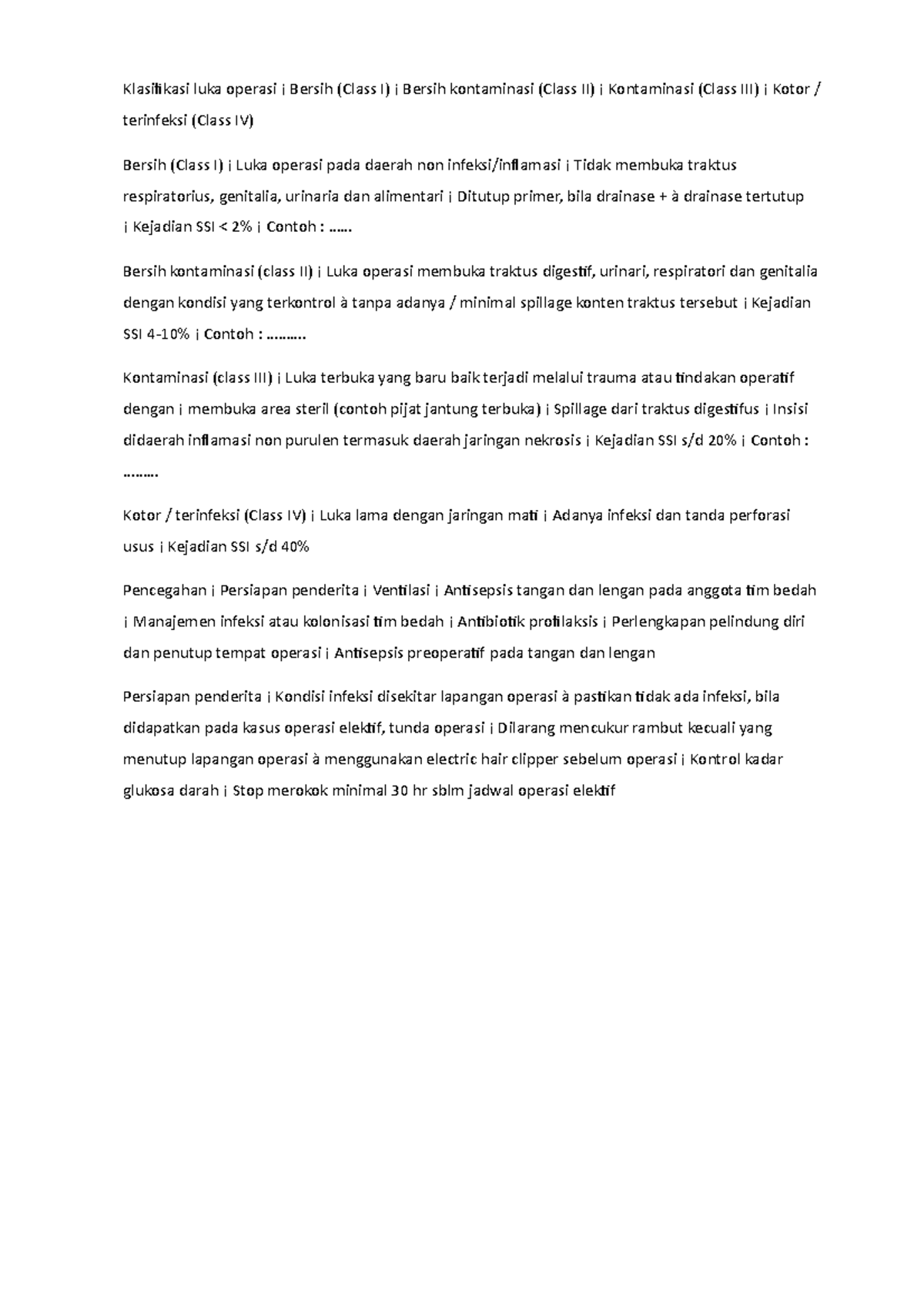 Klasifikasi Luka Operasi dan Pencegahan Infeksi dalam Prosedur Medis ...