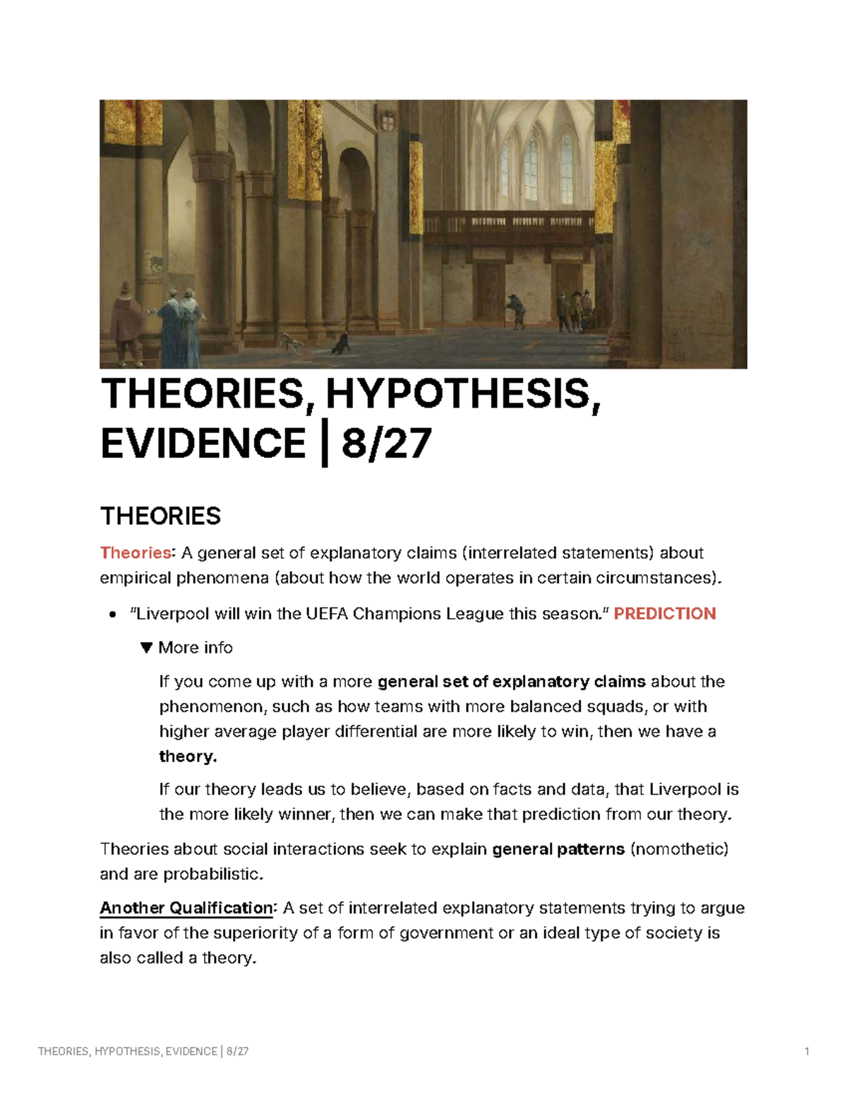 Theories, Hypotheses, and Evidence in Political Science (PS 101) - Studocu
