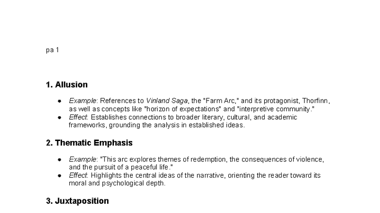 PA - Stylistic Devices Analysis: Allusions, Themes, and Imagery ...