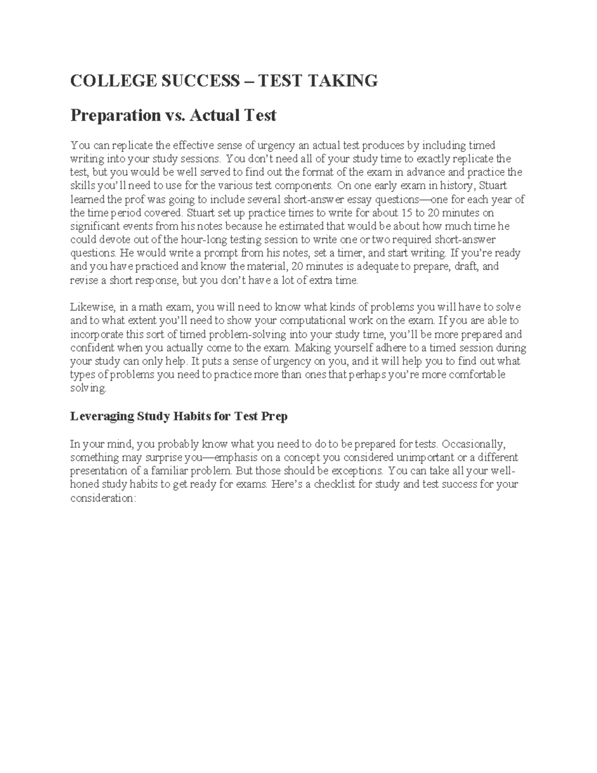 Strategies for Overcoming Test Anxiety: A Guide for Student Success ...