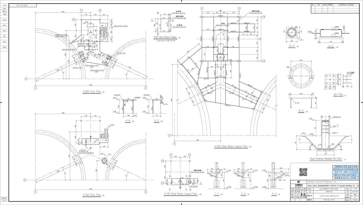 Taiheiyo Cement Project - Structural Design Drawings (Rev. Date) - Studocu