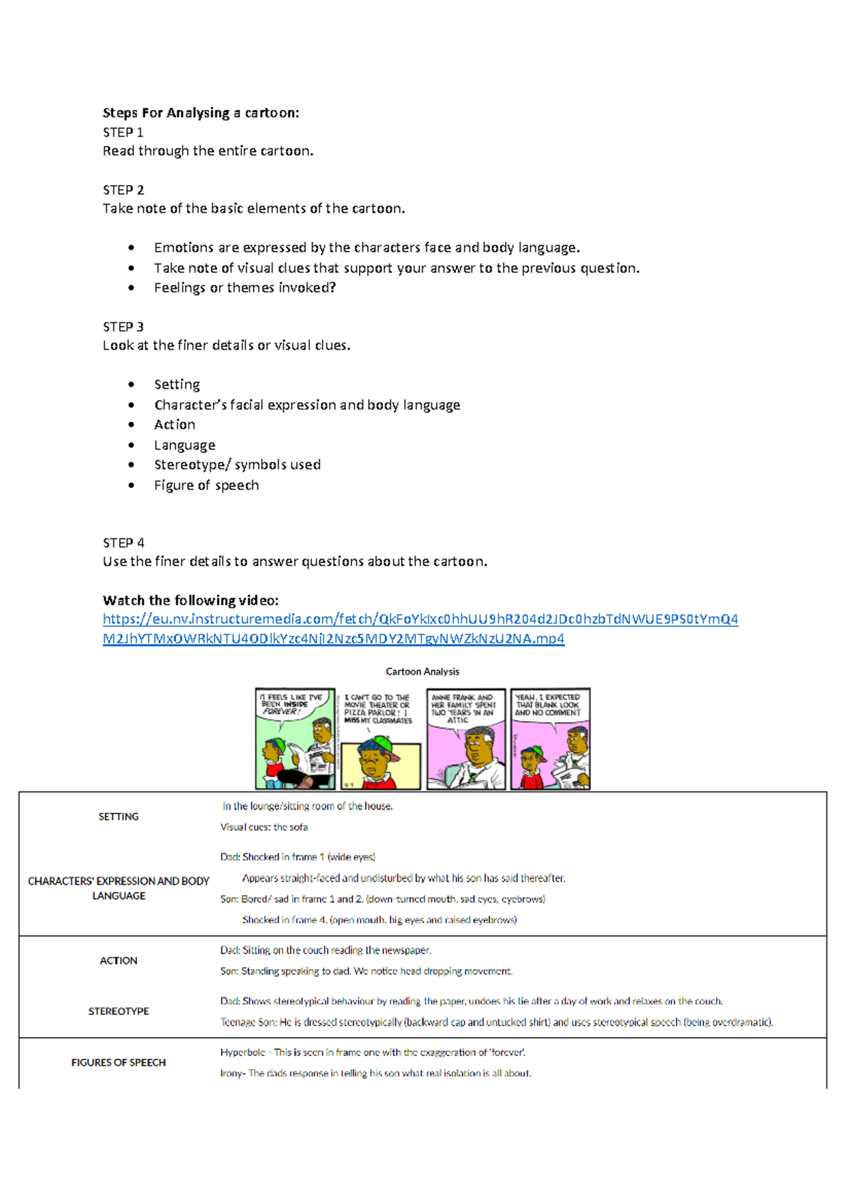 Grade 9 English Notes: Cartoon Analysis & Pronoun Types - Studocu