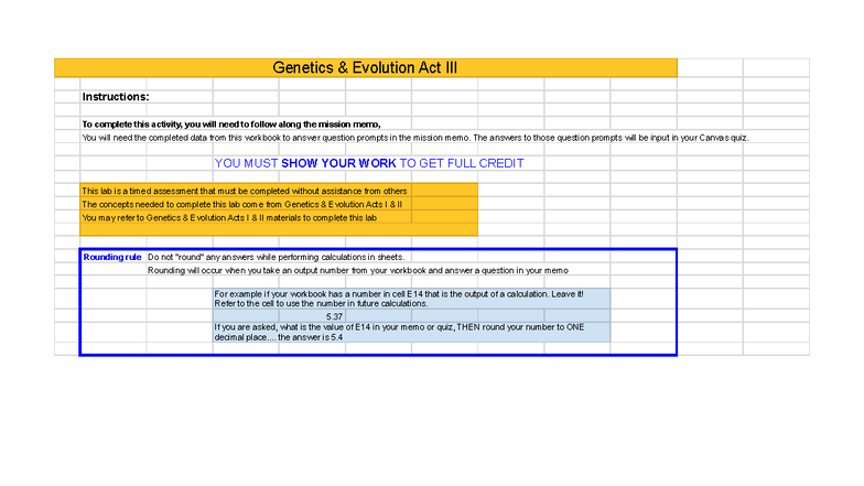 Genetics & Evolution Act III Workbook - Genetics & Evolution Act III ...