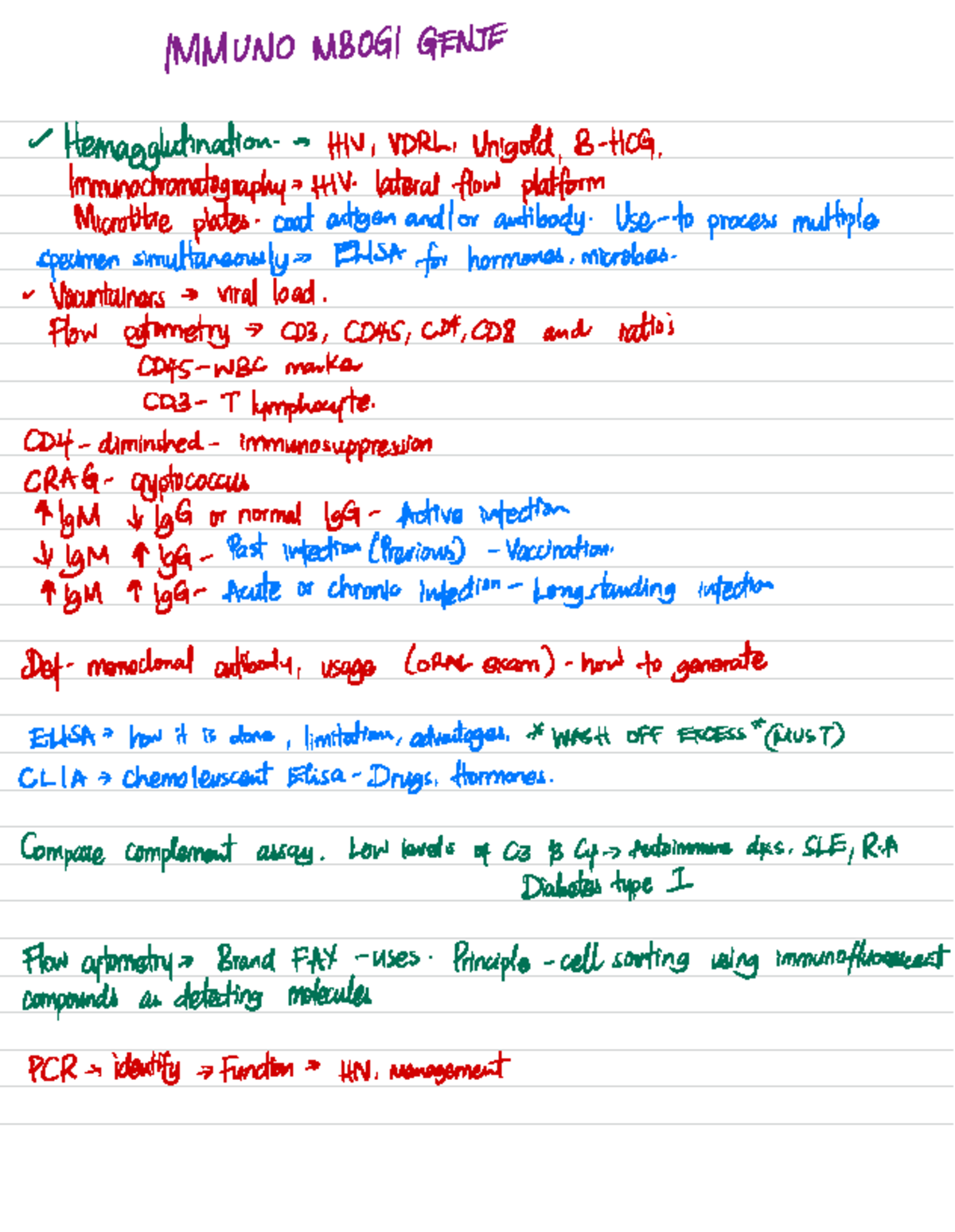 IMMUNO 101: HIV Immunochromatography & Immune Evasion Insights - Studocu