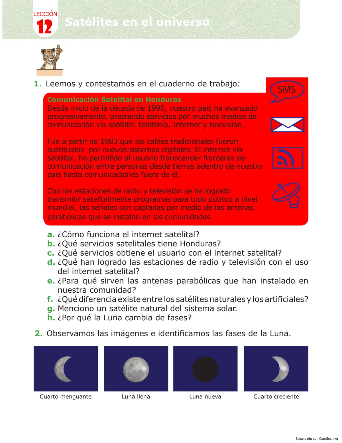 LECCIÓN 12: Satélites y Fases de la Luna - Ciencias Naturales 4to Grado ...