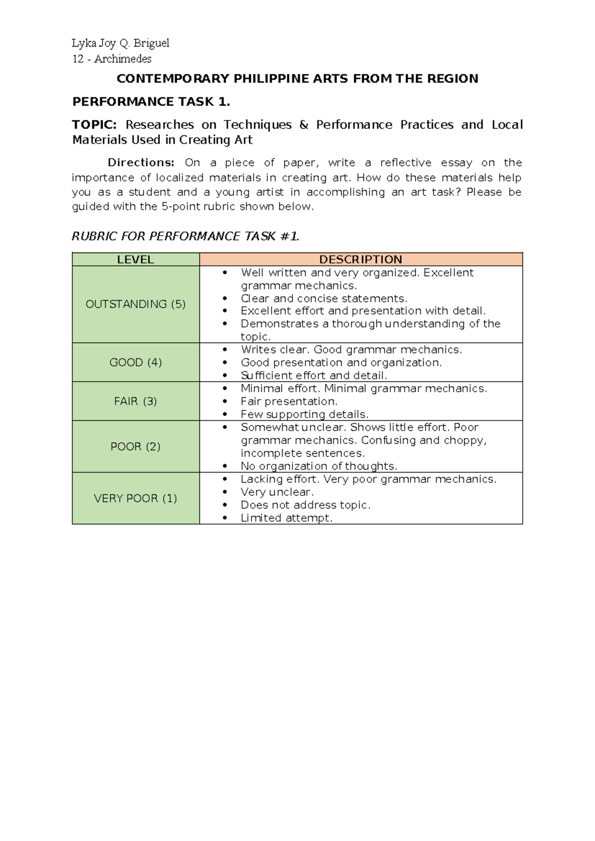 Performance-TASK-1-4-FOR-CPAR - 12 - Archimedes CONTEMPORARY PHILIPPINE ...