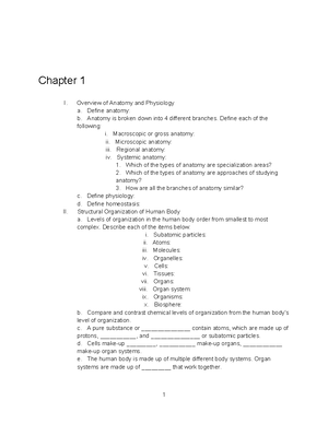 Chapter 1 Post Lab Assignment (Orientation to the Human Body) - Chapter ...