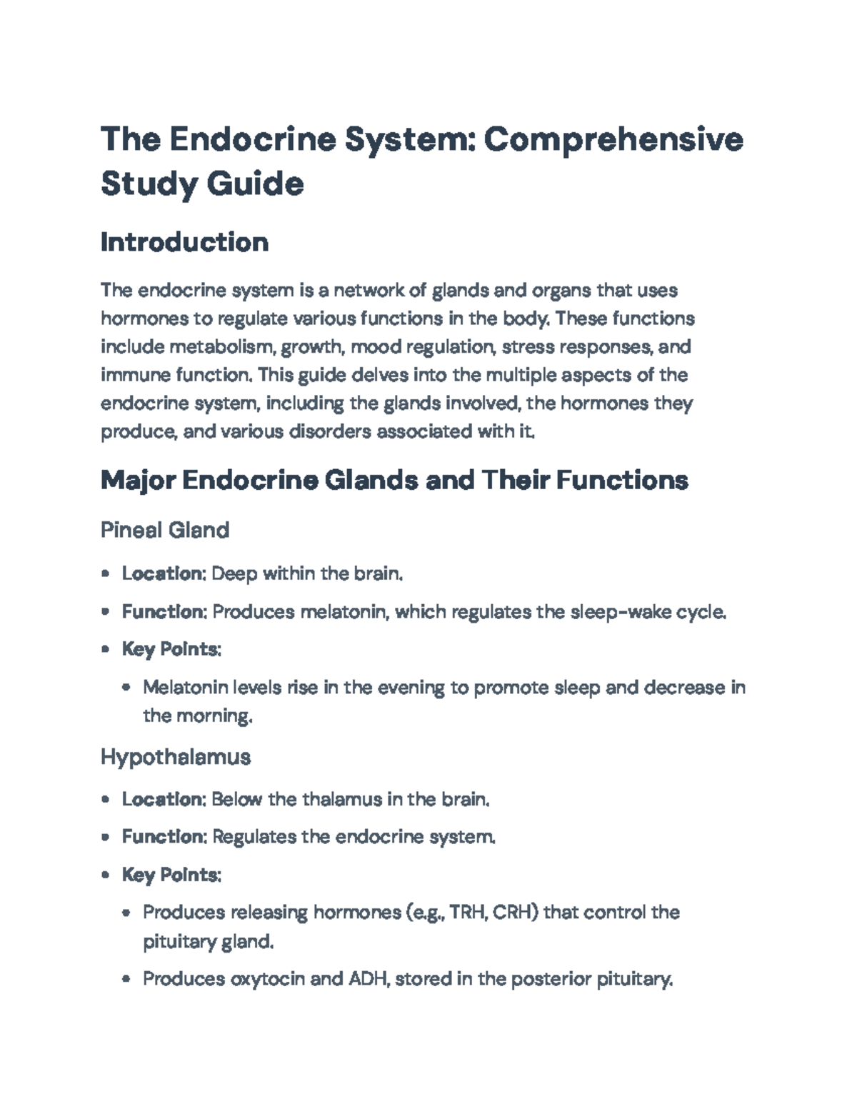 Endocrine System Study Guide: Glands, Hormones & Disorders - The Endocrine System: Comprehensive ...
