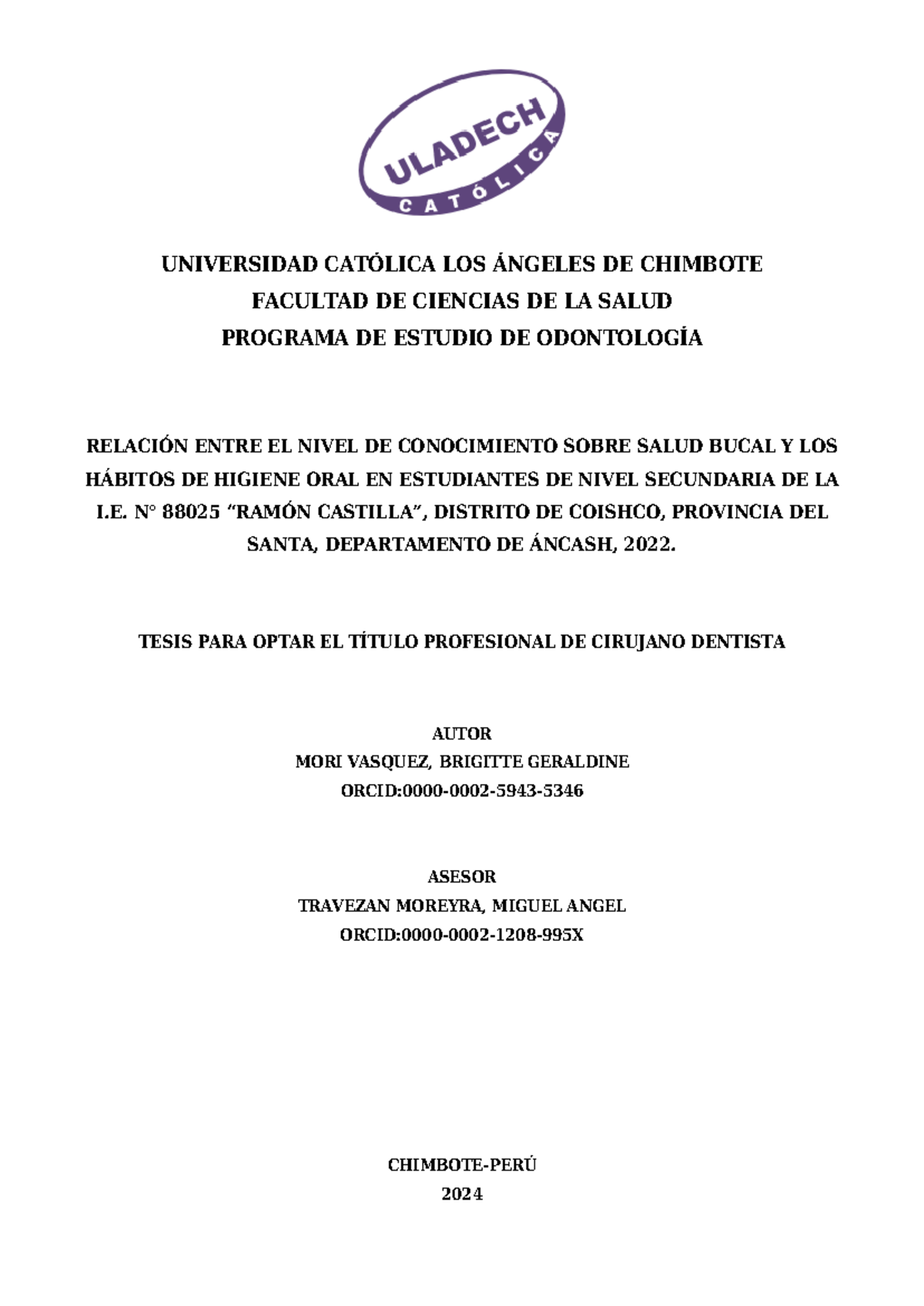 Relación entre Conocimiento y Hábitos de Higiene Bucal en Estudiantes ...