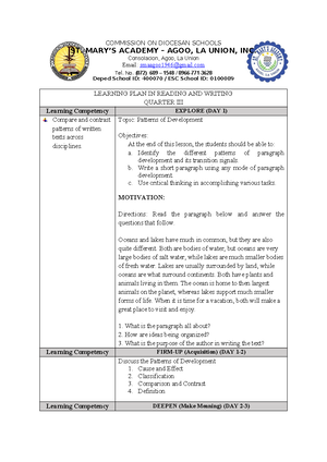 SLM- Grade-9-Q2-M1.2- Final - 10 ENGLISH Quarter 2 - Module 1. Making Connection between Texts ...