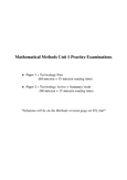 Mathematical Methods- Unit 1 - Grade: 11 - Victorian Certificate of ...