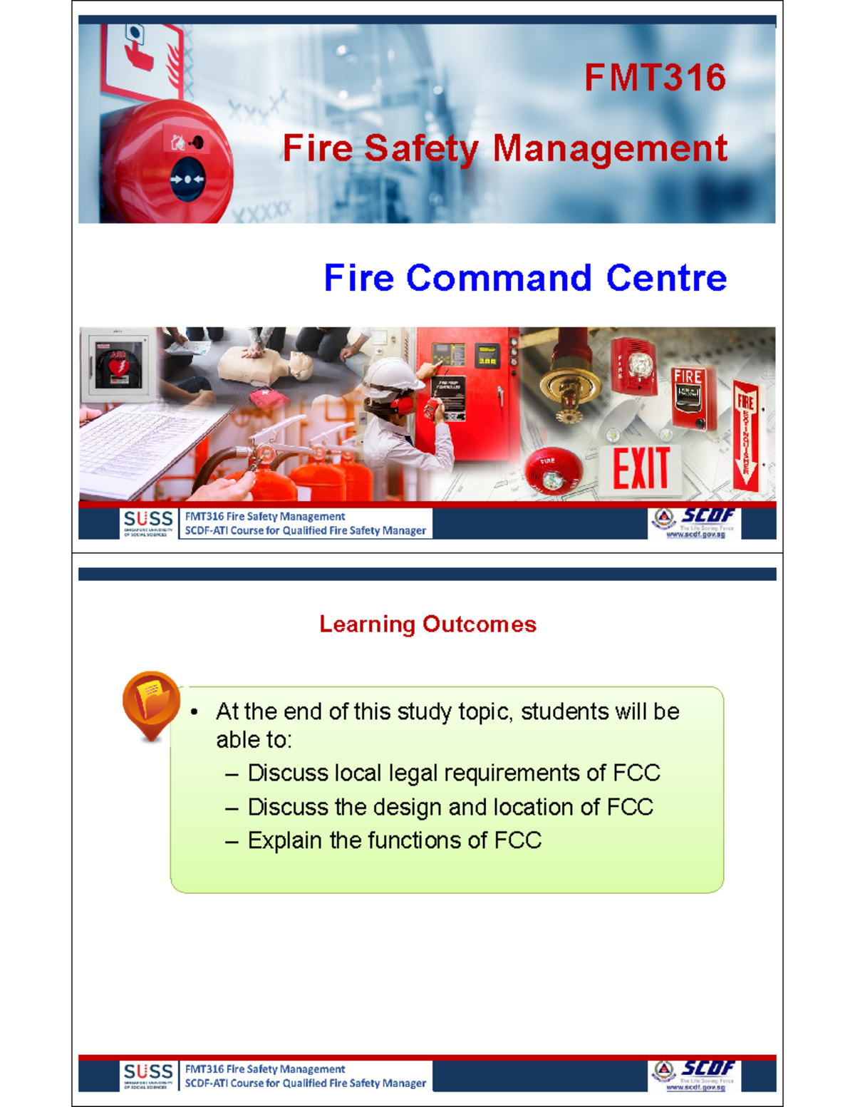 FMT316-27-Fire Command Centre Overview and Requirements Study Notes ...