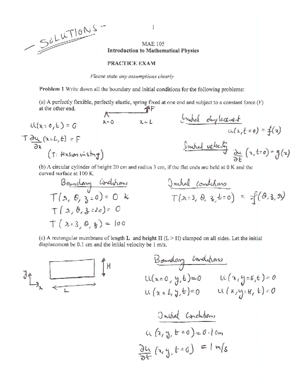 MAE 105 Practice Final Exam Solutions and Explanations - Studocu