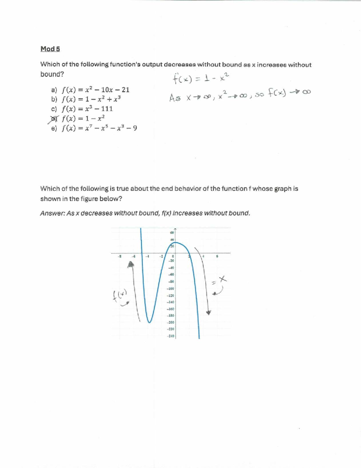 APPLIED PRECALCULUS FINAL STUDY GUIDE: Mod 5 Functions and Asymptotes ...