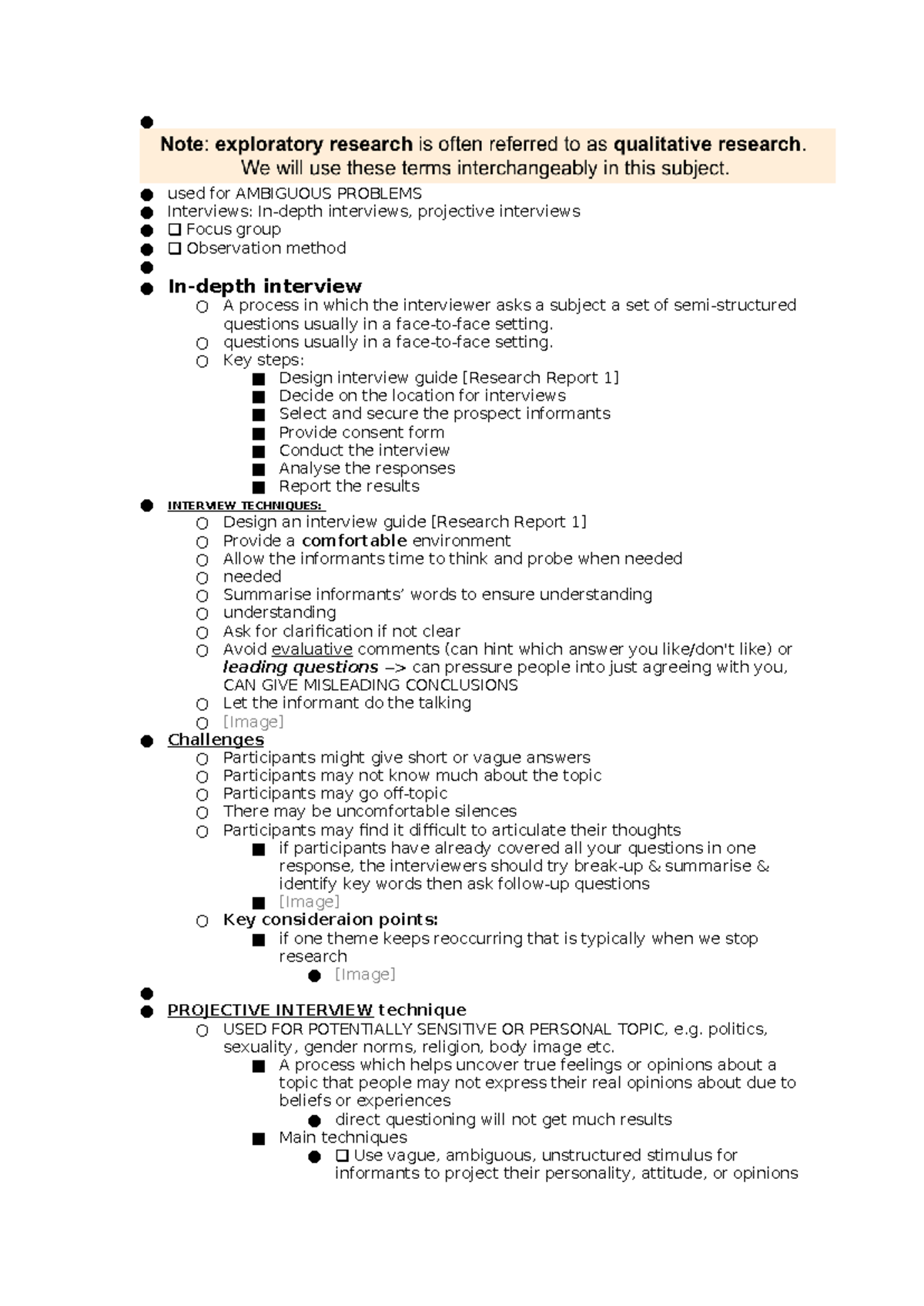 L3 - Exploratory Research & Qualitative Analysis: Interview Techniques ...