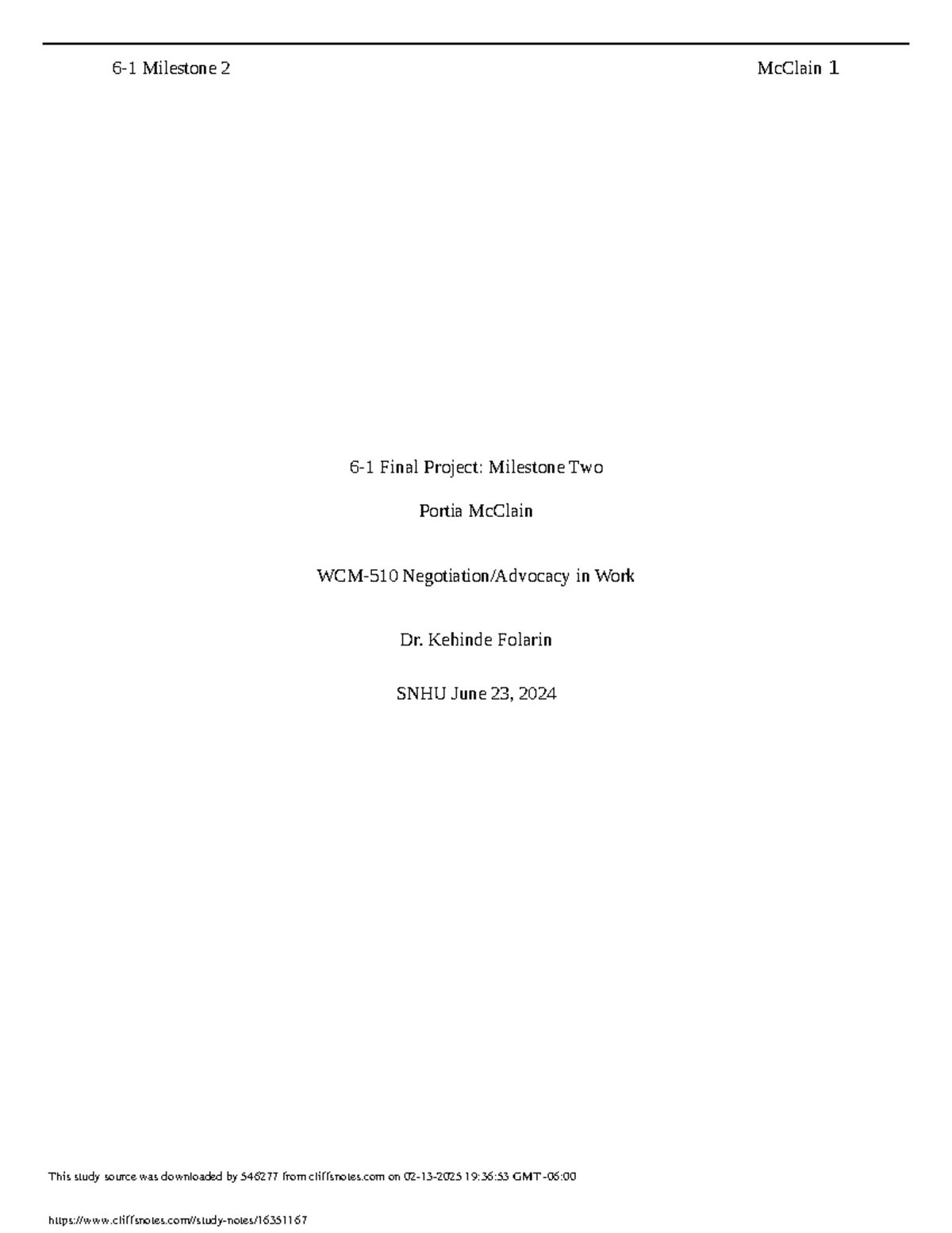 WCM 6 1 Final Project Milestone Two: PIOC Analysis Overview - Studocu