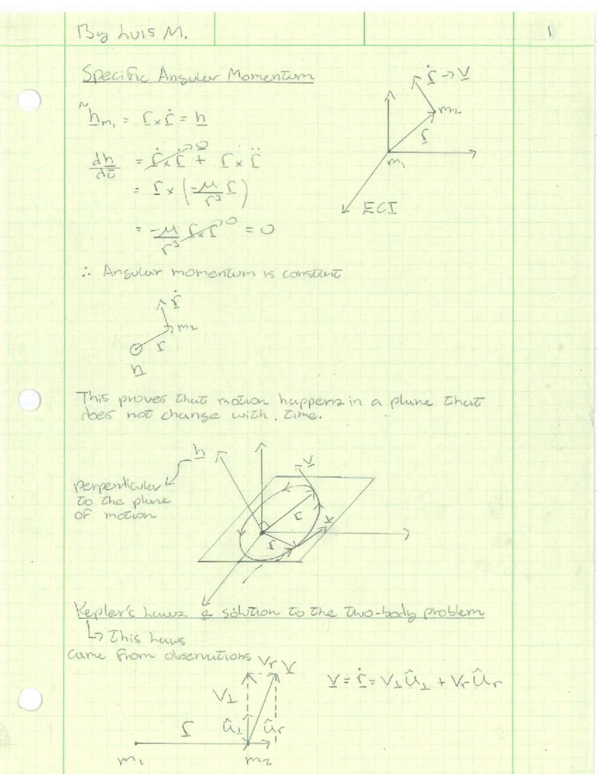 "PHYS 101: Angular Momentum and Motion in Conic Sections" - Studocu