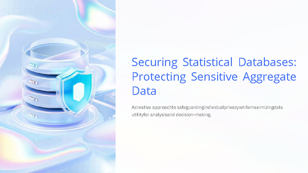 Securing Statistical Databases: Protecting Sensitive Aggregate Data ...