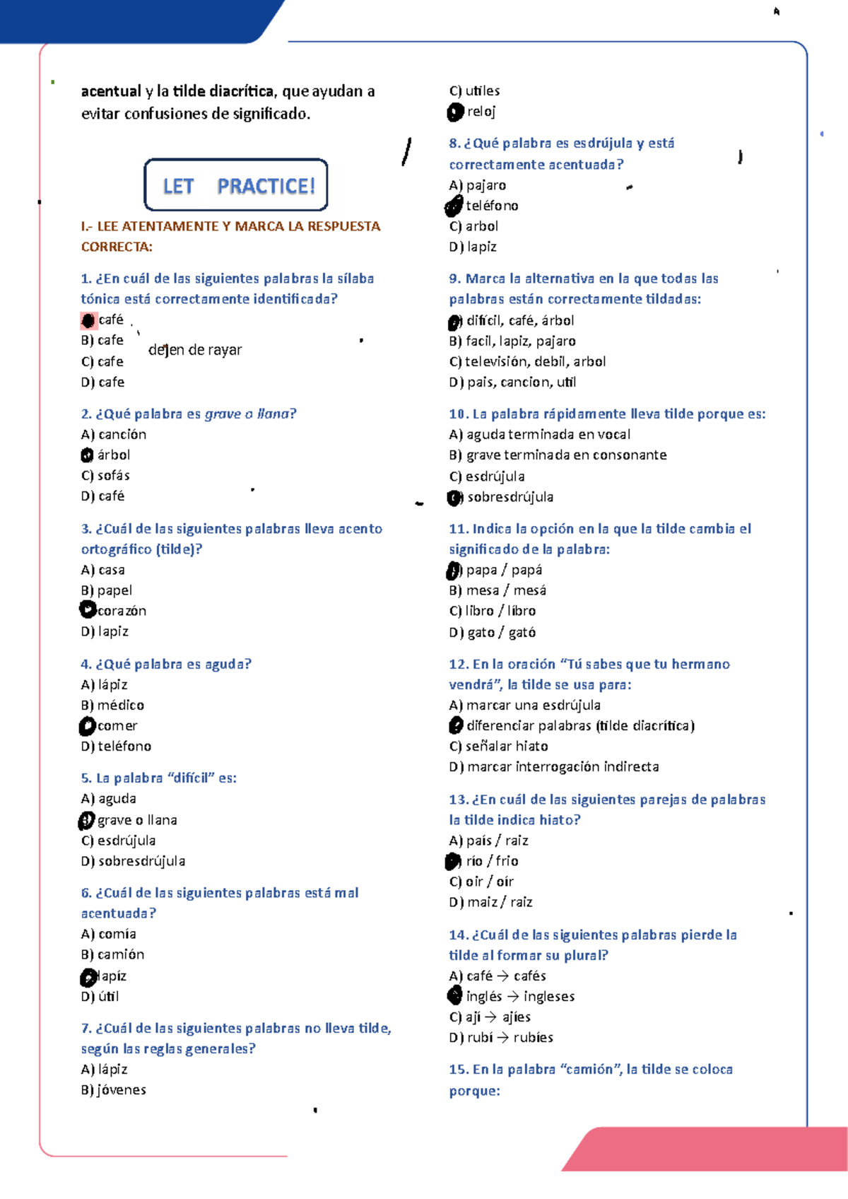 Acentuación y Tilde Diacrítica: Guía de Estudio G. Verbal R. 2026 ...