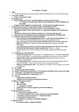 Zusammenfassung VL 4 Verhaltensanalyse, Plananalyse und Fallkonzeption ...