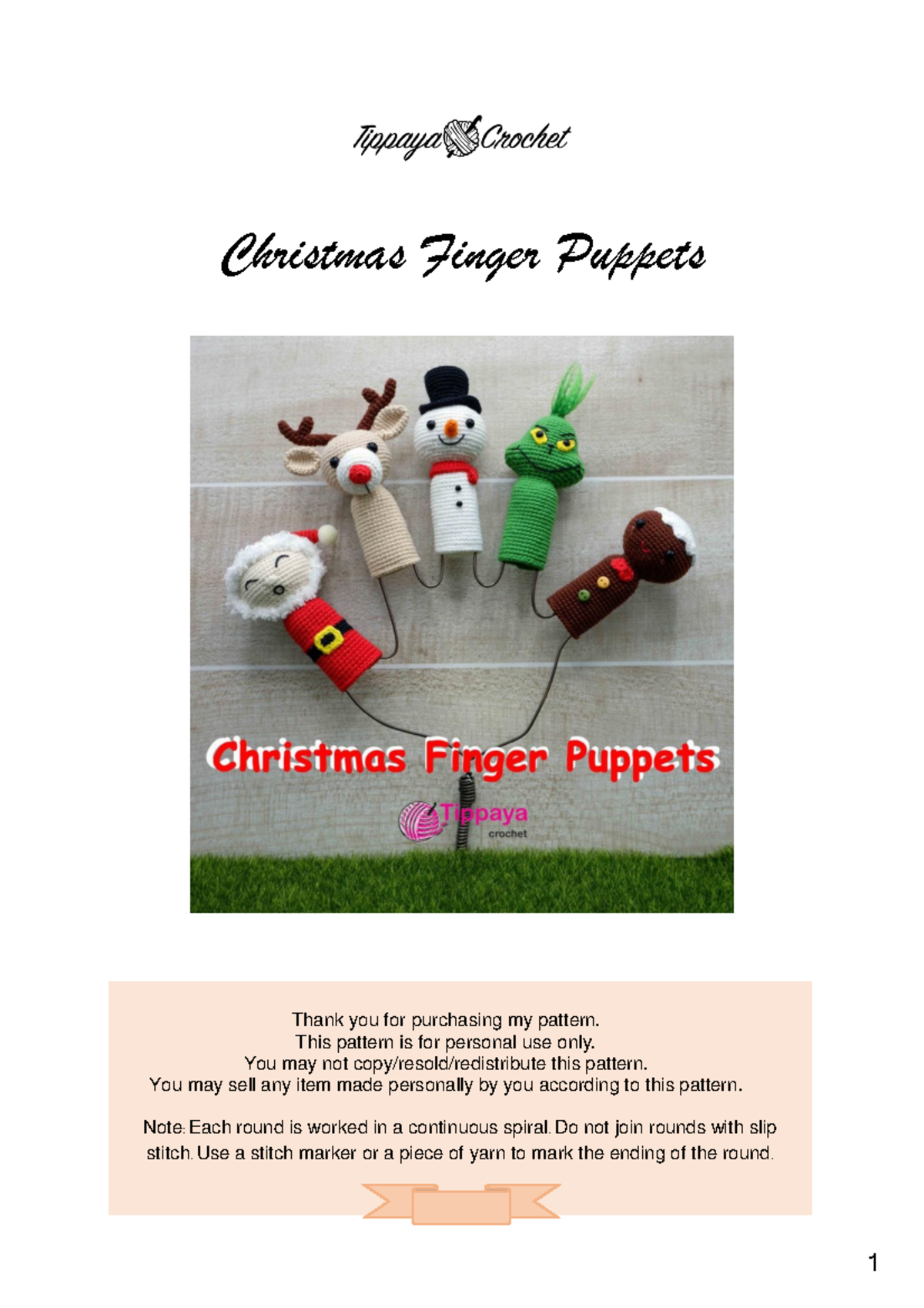 Christmas Finger Puppets - Christmas Finger Puppets Thank you for ...