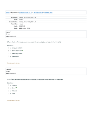 Integ 1 Prelim EXAM - Started on Wednesday, 16 February 2022, 12:34 AM ...
