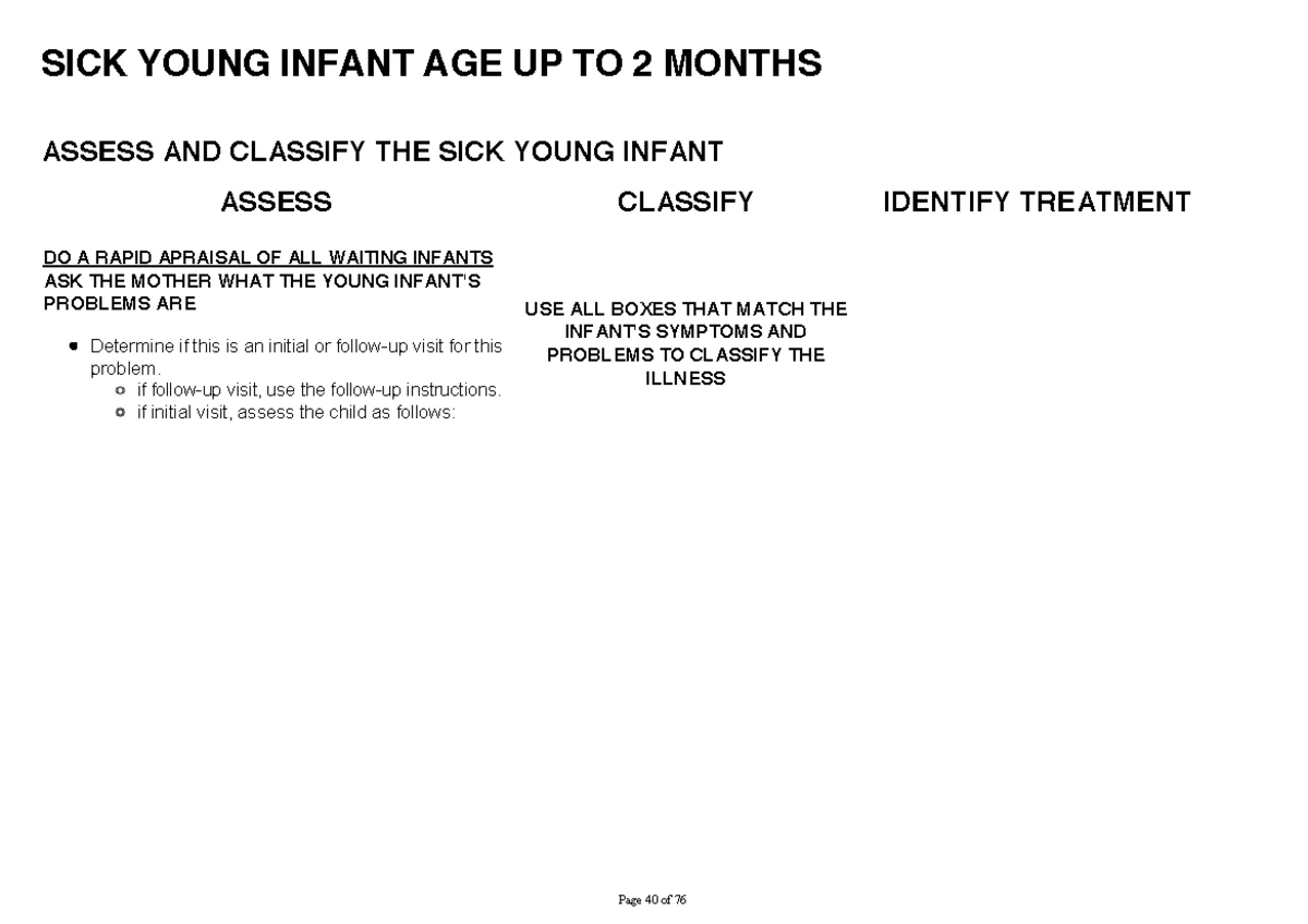 IMCI 605 - Handwritten Notes on Integrated Management of Childhood ...